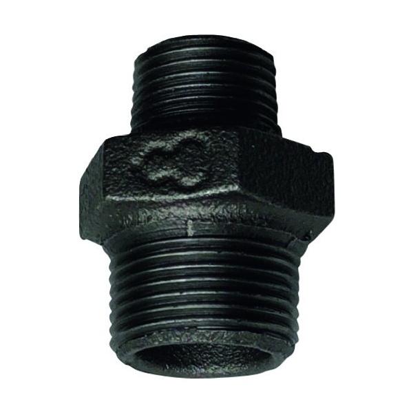 ■特徴 粘り強く強靭さが特徴な「マレブル」製の継手です。 ■用途 水・空気・油・蒸気・ガス用。 ■仕様 JIS B2301規格品 ■材質 黒心可鍛鋳鉄（FCMB）    【重量】 71G 【原産国】 日本製 RNI15X10ABK