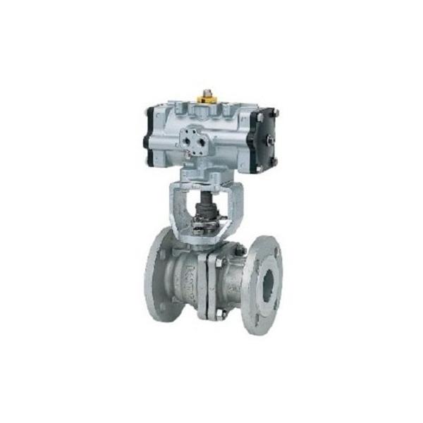 ●接続:フランジ JIS B2220 10K   ●方式:フルボア   ●操作機:FA型（複作動）    ●駆動部:FA-4   ●ステンレス鋼（SCS13A）製ボール弁   ●サイズ:4B  ●静電防止/ステム飛出防止/ファイアセーフ構造...