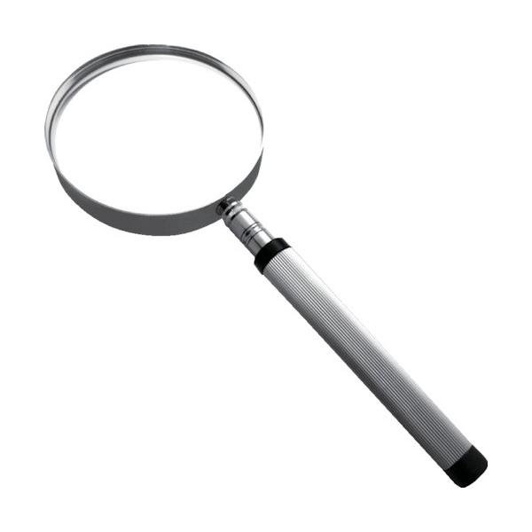 ■特徴 アルミシャフトでできています。  ■用途 精密部品のチェック、本などの小さい文字などに。  ■仕様 ワークディスタンス(mm)：250 ●倍率(倍):2.0 ●レンズ寸法(mm):φ100 ●全長(mm):230  ●ワークディスタ...