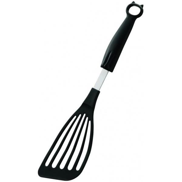 ねこ好きさんじゃなくても欲しくなる、かわいいねこのキッチングッズシリーズ おすわりねこの握りやすいハンドルが特長の、フライパンを傷つけにくいナイロン製ビーターです  【サイズ】 320×75×20mm 【入数】 1個 DE6253