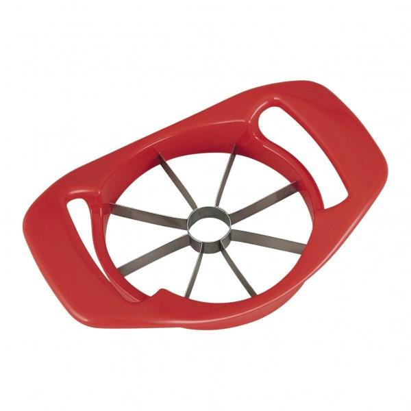 ●リンゴを一気に8等分に！ ●リンゴを一気に8等分にできるアップルカッターです。 ●サイズ(約):178×120×40mm ●重量(約):110g ●材質:刃部/ステンレススチール 本体/ABS樹脂(耐熱温度80℃) ●中国 カッタ、切断機...