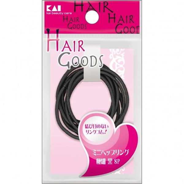 ●髪が細い方やお子様にぴったり！ ●伸縮性に優れたヘアゴム。 ●子供の髪やハーフアップアレンジに。 ●サイズ(約):35×35×2mm ●重量(約):0.33g ●材質:ポリエステル、天然ゴム  【カラー】 黒 【入数】 8個