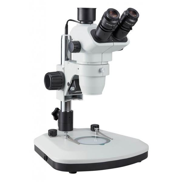 ●ズーム変倍ツマミで簡単に8〜50倍まで拡大できます。     ●落射・透過照明ともに調光装置付のLED光源を採用。  熱に弱い試料・生物の観察にも安心です。     ●接眼マイクロメーター対応（24mm）。    タイプ:三眼 総合倍率:...