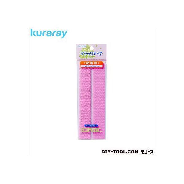 粘着剤付マジックA(オス)B(メス)面セットポリエステル製で水に強く、強度低下しないポリエステル100%で有害物質ゼロ、人と地球に優しい新製法により生産時のCO2排出量30%カット商品の分類：パーツサイズ：25mm×15cmカラー：ピンク