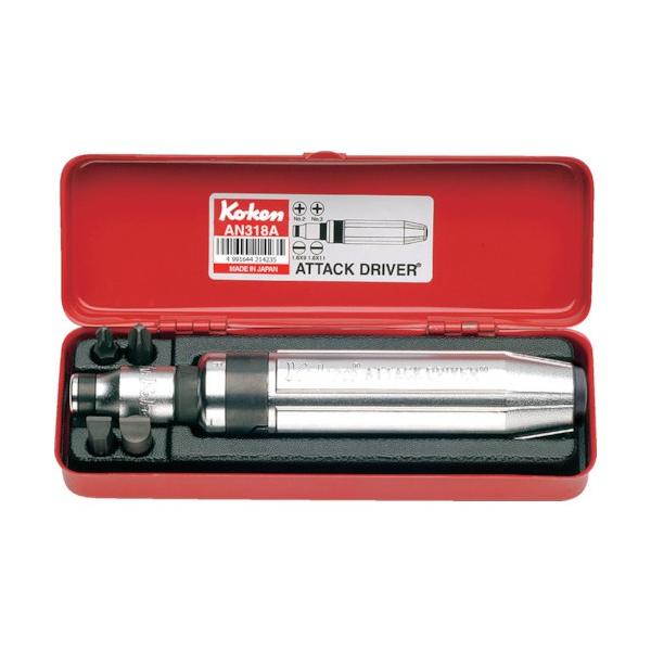 ■特徴 カム部分は耐摩耗性を向上させるため高硬度熱処理を施しています。 ヘッド部分は打撃による本体の割れを防ぐために低硬度熱処理を施しています。 ドライバ、ネジ回し  【入数】 1 AN318A