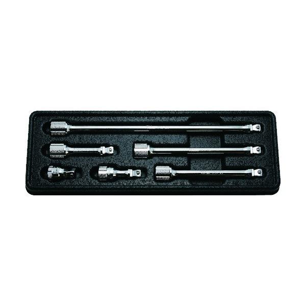 ■特徴 差込部の外周に6本のセレーション(凹凸)を設け、ローレット加工を施しています。 15度の首振りと、ソケットを奥まで差し込むことでストレート固定もできる2段活用タイプです。  ■付属品 ABS製トレイ  ■材質 クロムモリブデン鋼(S...