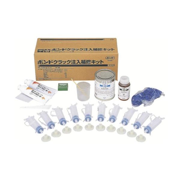 【商品説明】 エポキシ樹脂を低圧・低速で確実に注入します。 【用途】 壁や住宅基礎部のコンクリート、モルタル等の0.2〜2.0mmまでのひび割れ注入 【仕様】 セット内容:クイックメンダー500gセット×1、E207DS750gセット×1、...
