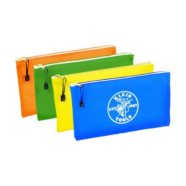 ■特徴 ジッパーつきのツールケースです。 4色セットです。 腰袋 釘袋 工具携帯ケース 工具入れ 工具袋 小物入れ 作業袋  【重量】 399 g 【入数】 4個 5140