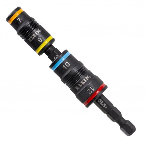 (特長)  ●1本で両頭ビット、ソケット4種類の機能があります。   ●シャフトとソケットは耐衝撃性があり、高負荷用途向けに設計されています。   ●サイズで色分けされているため簡単にサイズ確認が出来ます。   ●交換用ソケットはシャフトに...