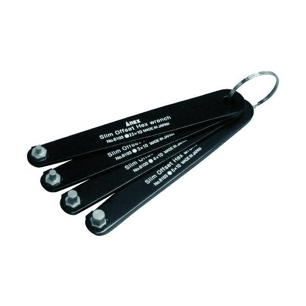 ヘッド幅10mmの極薄型です。 極薄ヘッド、より狭い作業スペースで使用できます。 押し付け力に優れたフラット形状でカムアウト防止に有利に働きます。 用途 狭い場所での六角穴付ボルトの締め付け作業。 対辺寸法(mm):2.5、3、4、5 全長...