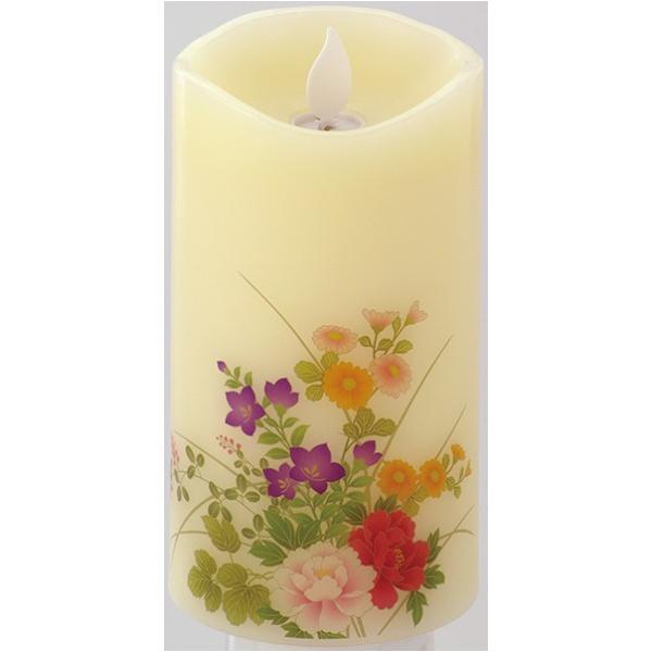 ●本物のロウに転写された季節の花たちが浮かび上がる。 ●和花をあしらった伝統的な柄で年間通じて仏壇及び仏間に映えます。 ●本物のロウを使ったリアルな質感と、自然な炎のゆらぎを再現したLEDローソク。 ●やさしい色合いのさまざまな花が、見る人...