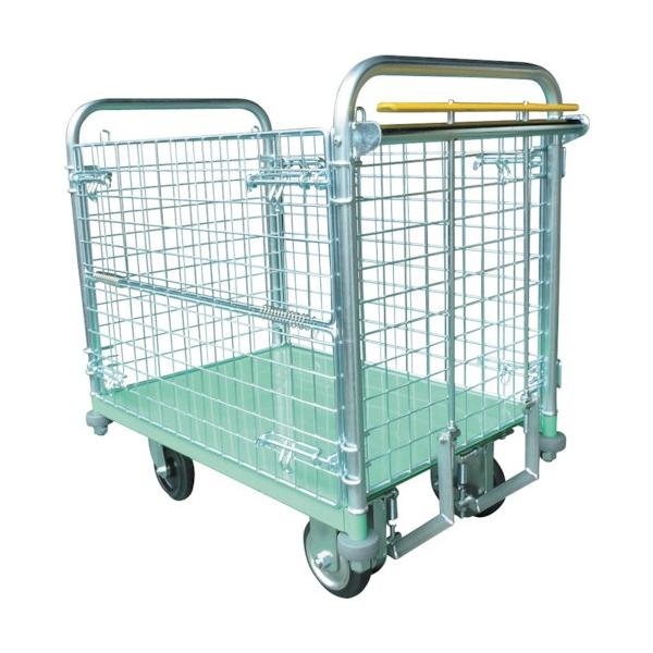 ■特長 ハンドストッパー付き、観音型四方囲い上フタ付きタイプです。観音扉なので物の出し入れが簡単にできます。 床板は焼き付け塗装、網部品はユニクロメッキ仕上げの為、サビに強いです。 ハンドルを握るとストッパーが解除され、ハンドルを離すとスト...