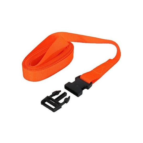 簡単操作で確実な荷締め・結束ができます。用途?:荷重10kg以内の荷締め 用途?:屋内、倉庫内の荷崩れ防止 用途?:トランク・スーツケースの開放防止 4m バンド・荷物・作業工具  21557