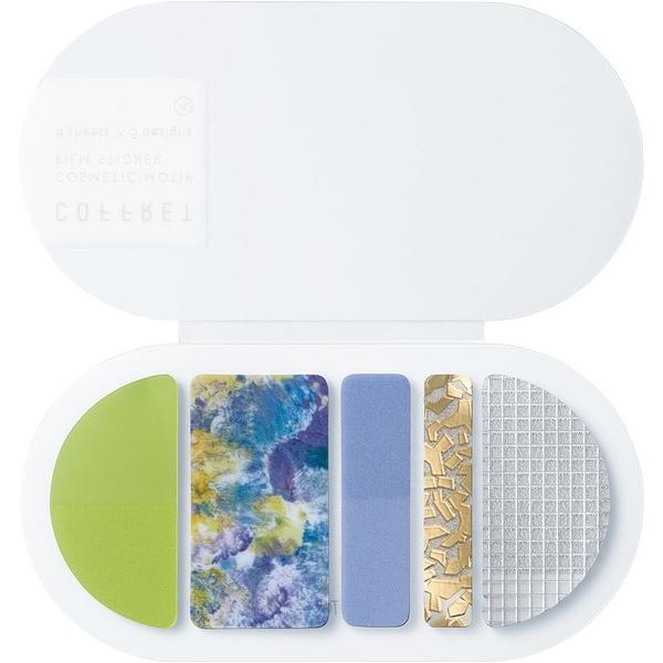 「コフレ」は、コスメパレットをモチーフにした、貼ってはがせるフィルムシールです。 まるで本物のコスメパレットのようなデザイン 無地・ニュアンス柄・箔押しなどさまざまな印刷パターンを、1冊につめこんでいます。 重ね使いがしやすく、貼ってはがせ...