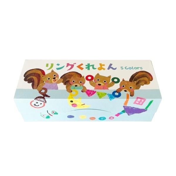 ●リング型のクレヨン、5色セット  ●鉛筆持ちができない小さいお子様でも握って描きやすい  ●やわらかいので、力を入れなくても紙に色が移り、お子様が初めて出会うクレヨンに最適  ●積んだり、指にはめたりして遊べる  ●遊んだらお片付けできる...