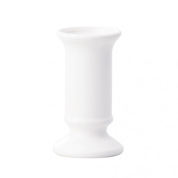 ●小さ目の仏花用に開発されました ●シンプルですが安定感があり使いやすい仕様になっています ●材質:陶器 ●サイズ:7φ12H ●カラー:ホワイト ●口径:6.5φ   【入数】 1個 159006100