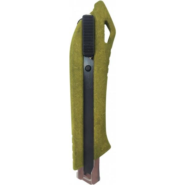 手にしっかりフィットし、手汗や油で滑りにくい！新感覚のノンスリップカッターナイフ！ 『ベッセル ウッディドライバー』でも用いられる木樹脂を採用。 この複合材は木の風合いと優れた強度を持つ新素材です。 一般作業に加え、自動車整備や工場などの油...