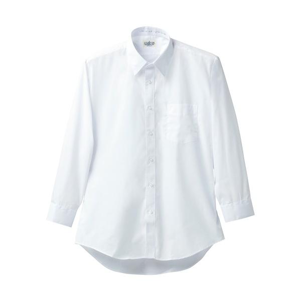 ■特徴 サイズも豊富にラインナップしたビジネスシャツです。 ■材質 ポリエステル65%、綿35%    【サイズ】 82 【カラー】 ホワイト 【重量】 270G 【原産国】 中国製 2500369082