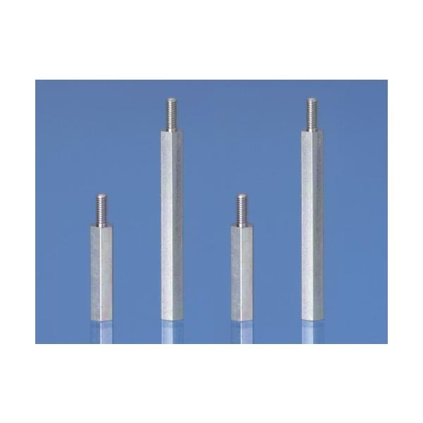 ■特徴 丈夫な鉄製サポーターです。  ■用途 プリント基板・アクリルカバーその他部品支持に便利な金属サポーターです。  ■仕様 ねじ：M6 高さ：20mm RoHS対応品  ■材質 鉄　３価クロメートメッキ  ●ネジ:Ｍ６ ●高さ:20mm...