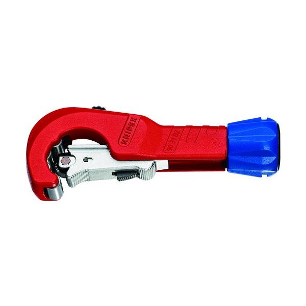 外径φ6〜35mm（1/4〜1・3/8インチ）、厚さ2mmまでの銅、真鍮、ステンレスパイプの切断が片手で素早く簡単に切断できます。 刃の調整は片手でスライドさせるだけです。 切断刃とガイドローラーの内部に高品質なニードルベアリングを内蔵し、...