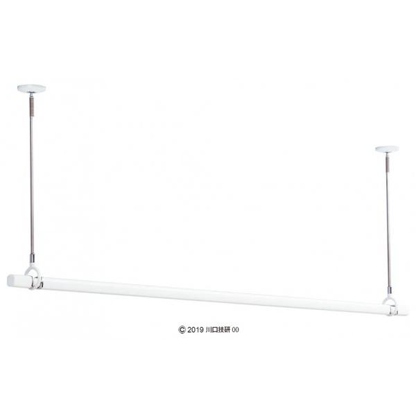 ホスクリーンSPC型をはじめとした、室内用スポット型に合わせてデザインされた物干し竿とSPCS-W(ショートタイプ)のセット品です。 ホワイトを基調にSPC型と統一感のあるクロームメッキをアクセントに加えました。 四角い形によりハンガーが竿...