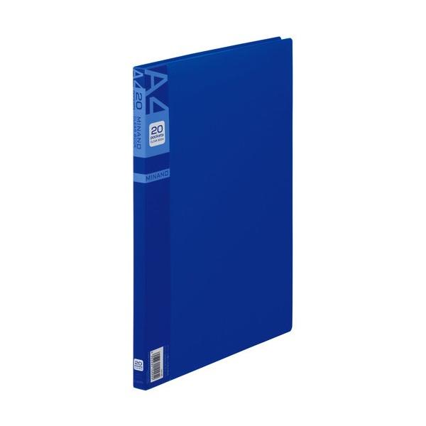 ■特徴 ●10ポケット〜100ポケットを揃えた、グリーン購入法適合のスタンダードタイプです。  ■仕様 ●シリーズ名：ミナノ ●色：ブルー ●背紙差替式 ●規格：A4判S型 ●ポケット数：20枚 ●表紙：再生PPシート・0.6mm厚 ●マッ...