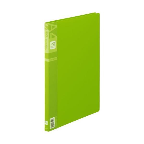 ■特徴 ●10ポケット〜100ポケットを揃えた、グリーン購入法適合のスタンダードタイプです。  ■仕様 ●シリーズ名：ミナノ ●色：グリーン ●背紙差替式 ●規格：A4判S型 ●ポケット数：20枚 ●表紙：再生PPシート・0.6mm厚 ●マ...