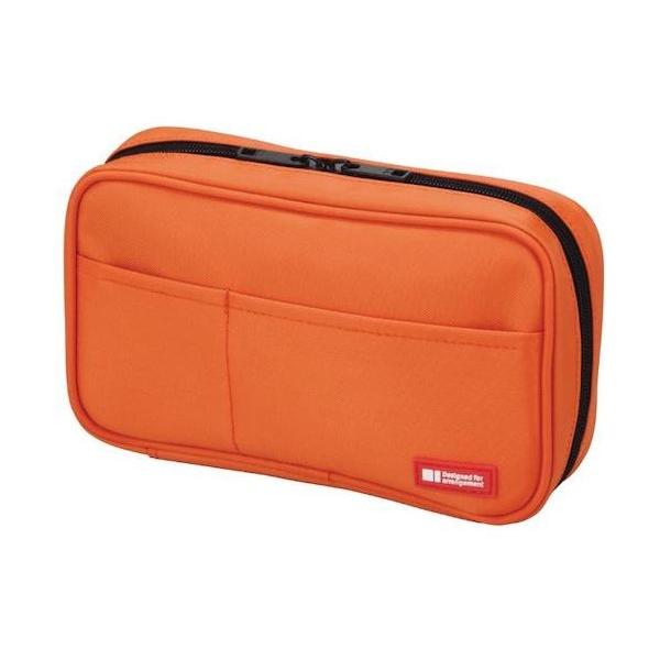 ■特徴 ペンも文具小物もたくさん入ってスッキリ整理できます。 見開き式だから目的のペンがすぐ見つかります。 消しゴムや替芯など小物収納に便利な小型3連メッシュポケットです。 ハサミやのりなど大型小物も収納できるメッシュポケットです。 カード...