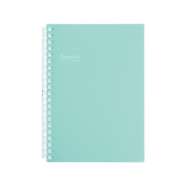 ツイストノートに人気のパステルカラーが登場。 規格 B6 タイプ S型 穴数 21穴 収容枚数 リーフ30枚   【サイズ】 134×12×182mm 【カラー】 ライトグリーン 【入数】 1冊 N196919