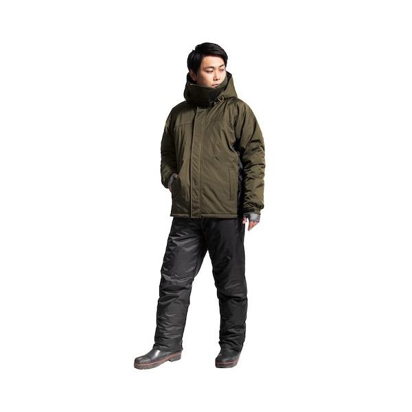 ■特徴 防水、防風素材 撥水加工 袖リストガード 右腕反射プリント 手差し、内ポケット ウエスト調整ゴム 膝立体裁断 裾面ファスナー ■用途 雨天時、屋外で使用 雪かきや冬の作業時 ■仕様 冬の定番、防水防寒スーツ ■材質 表:ポリエステル...
