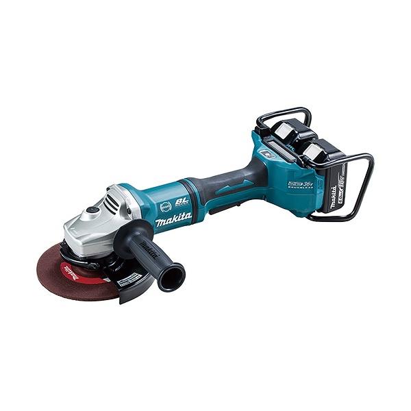 180mm充電式グラインダに無線連動タイプ登場 別販売品のワイヤレスユニットが必要です。 バッテリBL1860B×2本・2口急速充電器DC18RD・ケース付 「約55分充電（2本同時）」 18V×2本 リチウムイオン6.0Ah 本機寸法:長...