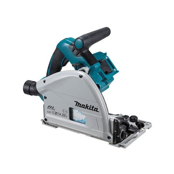 「簡単&amp;高精度」 な直線切りと、プランジカット！（要別売の長尺定規） 本体のみ バッテリ・充電器別売 鮫肌プレミアムホワイトチップソー付 18V×2本 「簡単・高精度」直線切り（長尺定規（別売）併用） 簡単・安心にプランジカット（く...