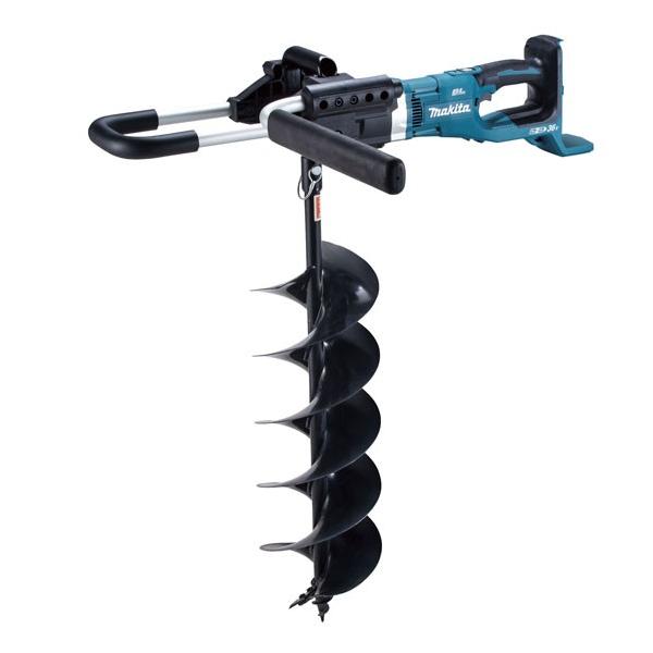 硬い地面へのハードな穴あけでもビットが抜けない「直付け仕様 「本体のみ」 バッテリ・充電器・ビット別売 18V×2本=36V 最大穴あけ能力〜?200mm 回転数(min??)［回転/分］:高速:0〜1400、低速:0〜350 オーガビット...