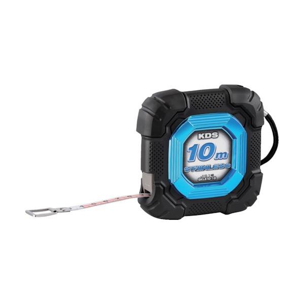 サビに強いステンレステープです。 滑りにくいゴムプロテクター仕様です。 目盛が長持ちするナイロンコートテープ仕様です。 コンパクトなカプセルタイプです。 用途 あらゆる寸法測定に。 屋外や水廻りでの寸法測定に。 テープは電気を伝えます。 感...