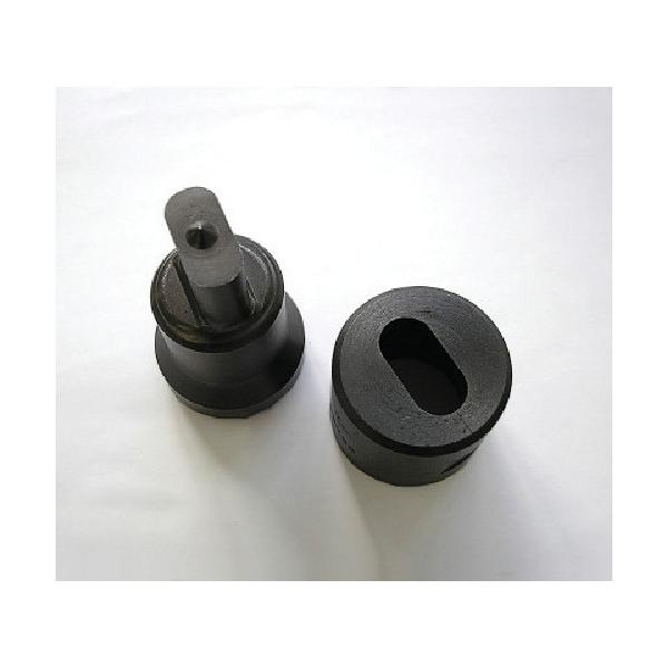 商品画像はイメージ画像です。実際とは異なる場合がございます。 ■特徴 正確な穴あけ加工用です。 タケダ・藤村・昭和機械に取付が可能です。 専用のポンチングマシンにセットして形鋼・鉄板類の長穴加工に使用します。 ダイスの外径は、43mmの丸型...