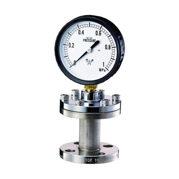 商品画像はイメージ画像です。実際とは異なる場合がございます。 ■特徴 測定しようとする流体と圧力計との間にダイヤフラム（隔膜）を設け、この間を非圧縮系特殊液で充満させて圧力の媒体としています。  ■用途 特に強い酸、アルカリ及び粘性が大きい...