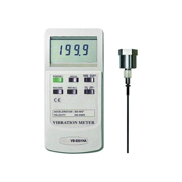 【仕様】 ●表示:1999LCD表示 ●測定範囲:速度:200mm/s:0.5I199.9mm/s 加速度:200mm/s2:0.5I199.9m2 ●確度:±5％+2dgt(80/160Hz 23±5℃) ●校正点:速度:50mm/s(1...
