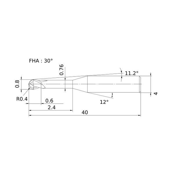 ■特徴 コーティング膜の平滑化処理により、切削抵抗の低減、切りくず排出性が向上しました。    【重量】 11G 【原産国】 日本製 VQ2XLBR0040N024
