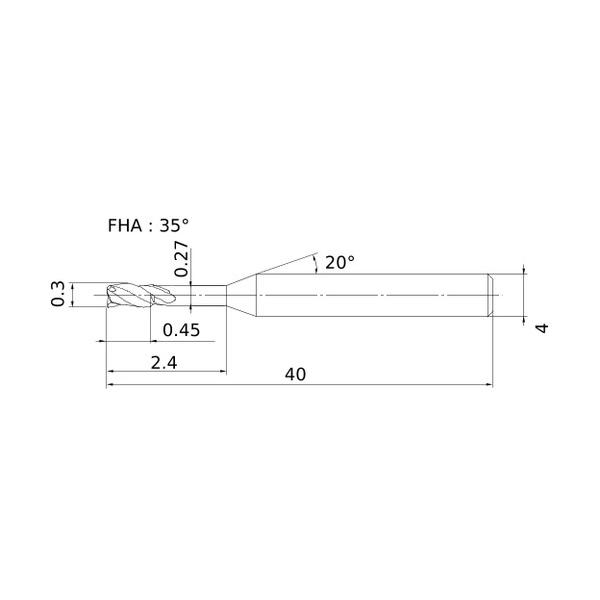 ■特徴 コーティング膜の平滑化処理により、切削抵抗の低減、切りくず排出性が向上しました。    【重量】 11G 【原産国】 日本製 VQ3XLD0030N024