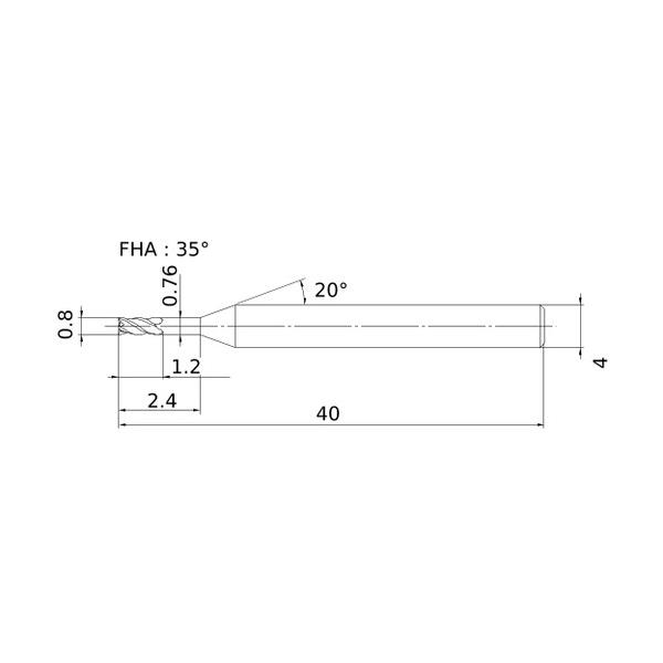 ■特徴 コーティング膜の平滑化処理により、切削抵抗の低減、切りくず排出性が向上しました。    【重量】 11G 【原産国】 日本製 VQ4XLD0080N024