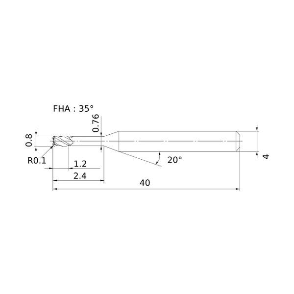 ■特徴 コーティング膜の平滑化処理により、切削抵抗の低減、切りくず排出性が向上しました。    【重量】 11G 【原産国】 日本製 VQ4XLRBD0080R010N024