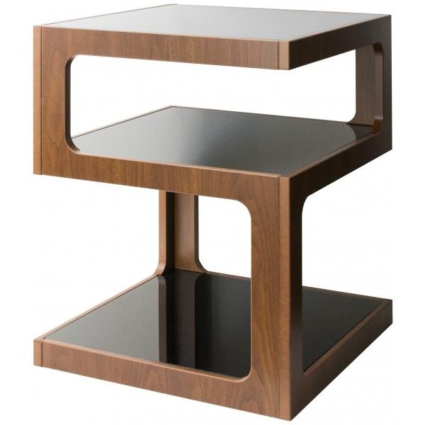 四角いキューブ型をくり抜いたようなスタイリッシュなガラス天板と木製フレームのサイドテーブル『ARCA(アルカ)』。 ソファやベッドサイドでちょっとした物を置くのに最適。 天板の下はガラス板のおしゃれなオープンスペースが2段あり、雑誌や新聞、...