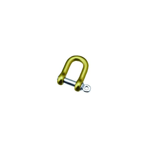 ■特徴 軽量でカラフルです。  ■用途 連結金具。 アクセサリーとして。  ■材質 アルミ軽合金(アルマイト仕上げ) ●D(mm)：6 ●色：イエロー ●L(mm)：24 ●B(mm)：12 ●d(mm)：12 ●ねじ径：M6 ●使用荷重(...