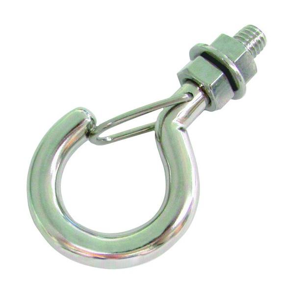 商品画像はイメージ画像です。実際とは異なる場合がございます。 ■特徴 はずれ止め付なので、掛けた物が不用意に外れにくくなっています。  ■用途 壁面・床面・柱等に設置し、チェーン・ワイヤー・ロープの端末金具として。  ■付属品 丸ワッシャー...