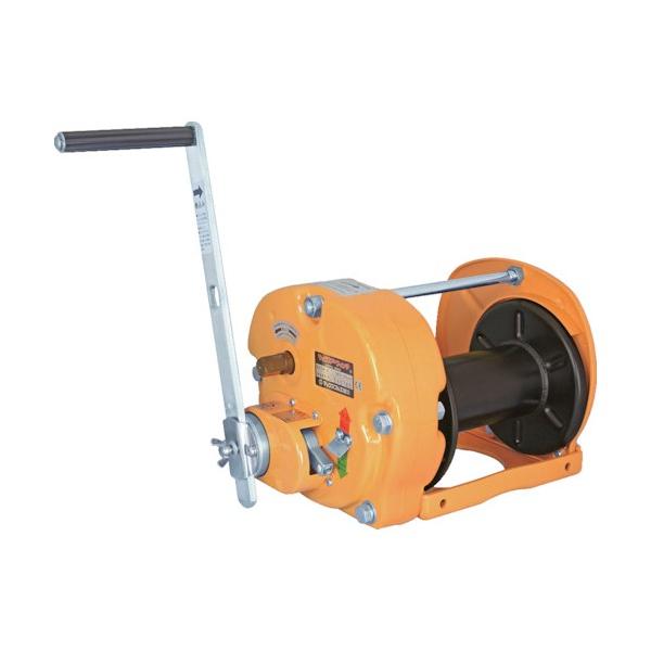 商品画像はイメージ画像です。実際とは異なる場合がございます。 ●機械効率が高いので操作時の手荷重が軽く、作業が容易です。 ●取り付けスペースがハンドルを360°回転できる場合に有効なハンドウインチです。 ●重量物の昇降、または牽引作業に。 ...
