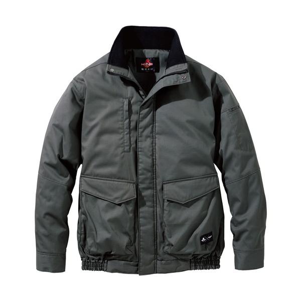 ■特徴 業界TOPクラスの難燃素材です。 暖かさ・安心・動きやすさを一着に。 保湿裏アルミでしっかり防寒、難燃ジャージ付きカフスで安心です。 背アームノーフォーク仕様で動きやすいです。 ポケットも豊富で収納力抜群です。 現場で頼れる難燃軽防...