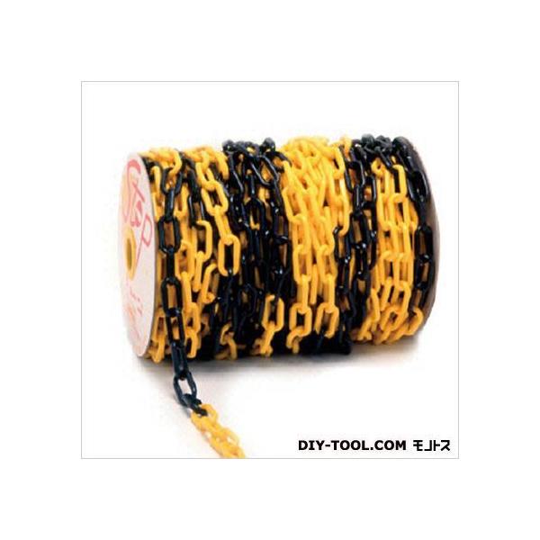 ●軽くて丈夫なチェーン。 プラスチック製なので錆びません。 ●必要な長さにカット可能。 ●Φ8mm×50m ●6kg ●PE ●生産国:ベトナム  【サイズ】 8mm 【カラー】 黄黒トラ 【入数】 1点 PCYB8