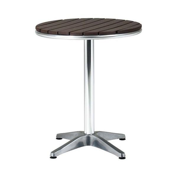 ■特徴 軽量で持ち運びしやすいアルミ製のテーブルとチェアです。  プールサイドやテラス等の景観に合わせた設置が可能です。 チェアは4脚までスタッキングで重ねて保管が可能です。 ■材質 フレーム/アルミニウム 座・天板（アルミタイプ）/アルミ...