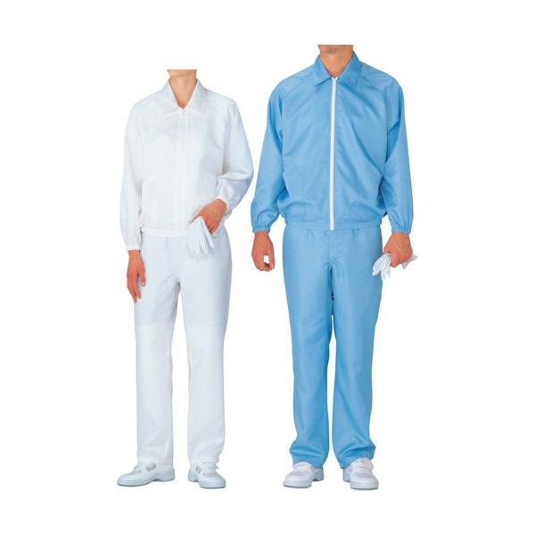 商品画像はイメージ画像です。実際とは異なる場合がございます。 ■特徴 男女共用のタイプです。  ■仕様 上衣  ■材質 ポリエステル１００％、導電繊維９mmストライプ   【入数】 1点 S3202BL