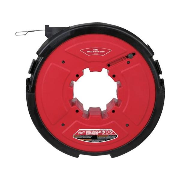 ●本体は別途販売です。 ●電動で配管にケーブルを通す作業に。 ●ワイヤー長さ(m):30 ●ワイヤー幅(mm):6 ●最大引張強度(Kg):145.2 ●約60mの曲線状パイプにケーブルを通すパワー、最大引張強度:145.2kgです。 ● ...